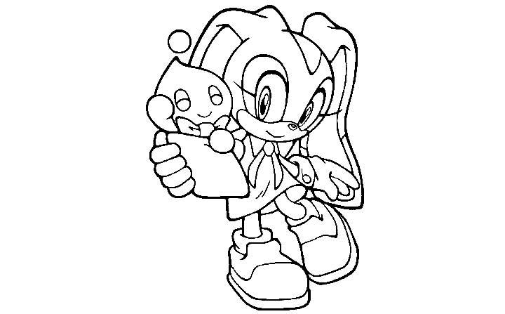 Cream The Rabbit Coloring Pages For Kids Android Sketch Coloring Page