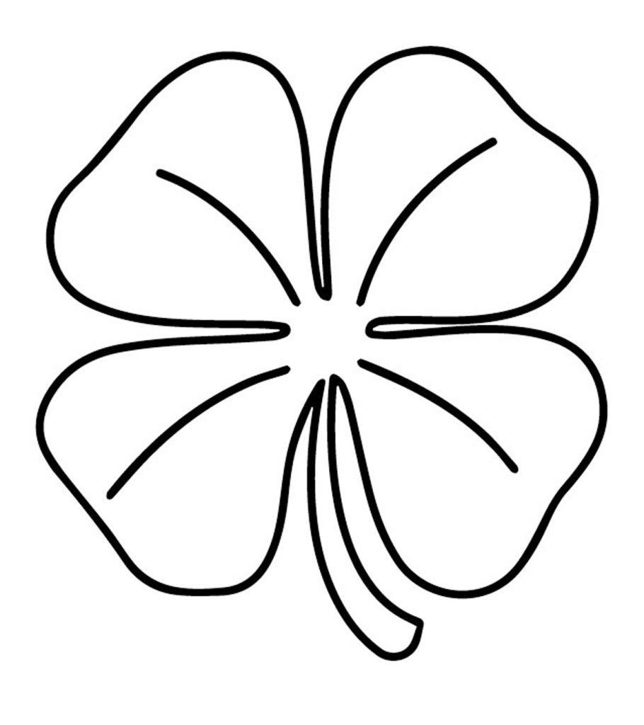 Large Four Leaf Clover Template Printable Word Searches