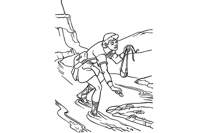 Coloring Pages David And Goliath 5 Stones Coloring Pages