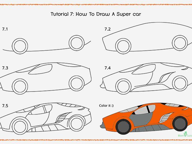 How To Draw A Car Step By Step For Kids?
