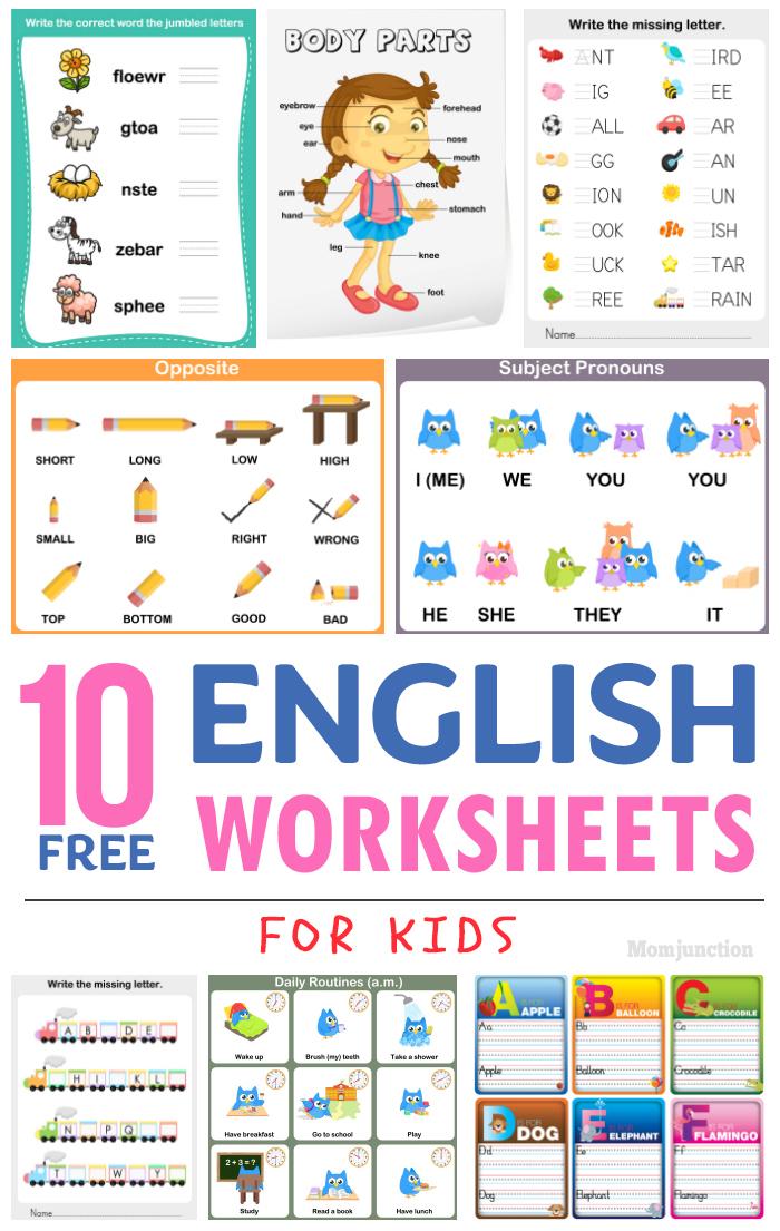Free Printable English Worksheets