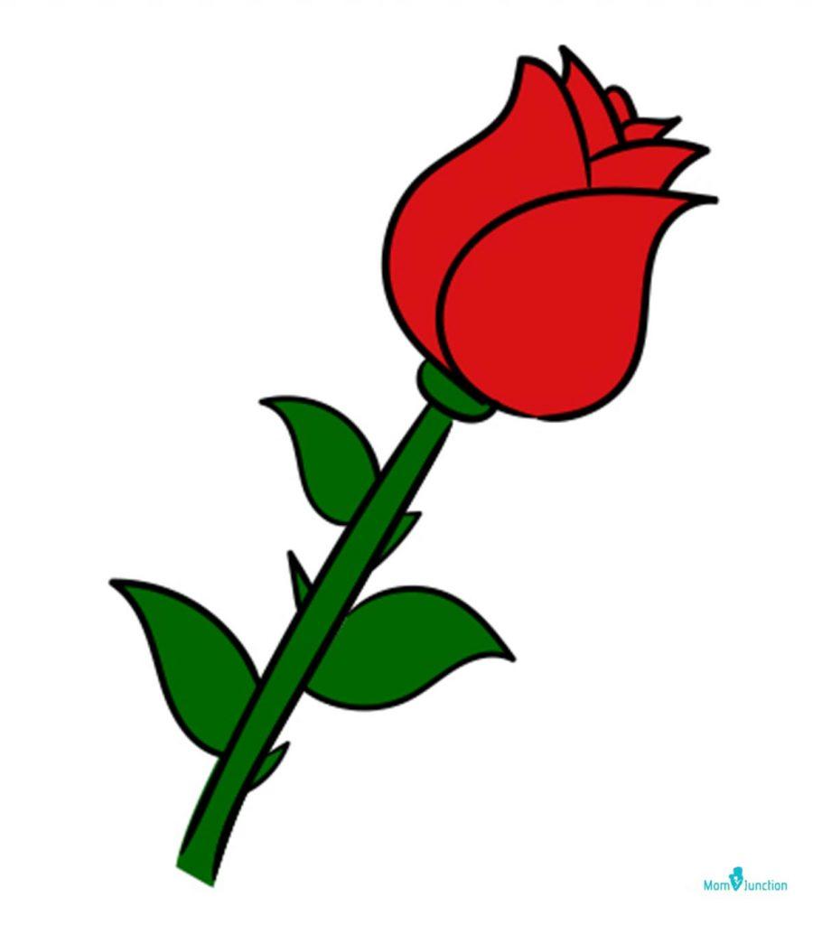 How To Draw An Open Rose Step By Step Easy This Is An Easy Rose For Kids To Draw Based On 