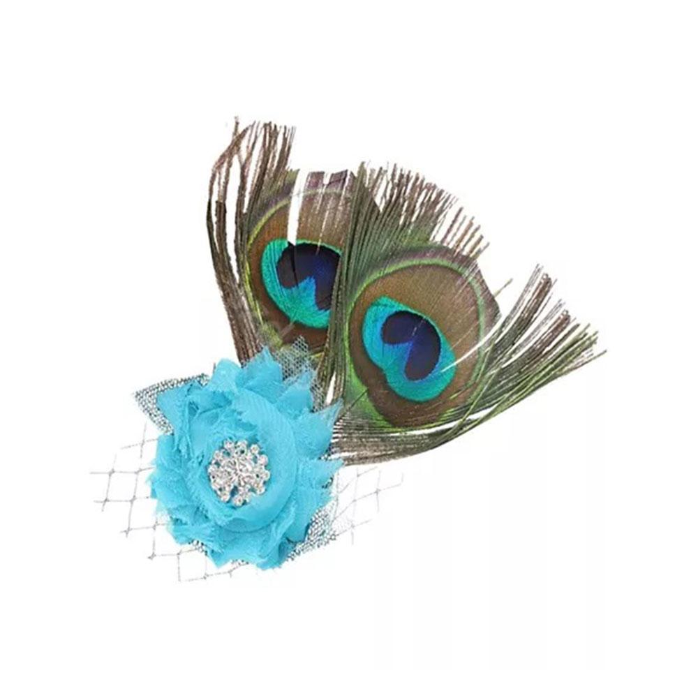 Bembika Peacock Feather Headband Photo Shoot Prop Momjunction