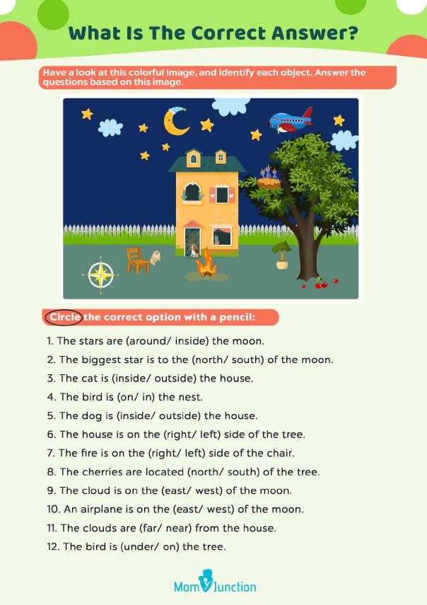 Free Positions And Directions Worksheet For First Graders