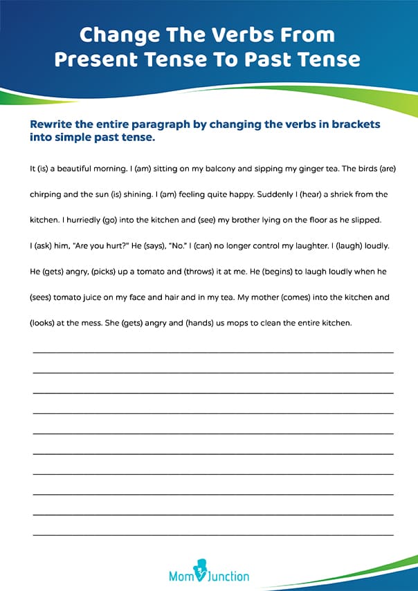 Free Changing Verb Tenses Worksheet For Fifth Graders