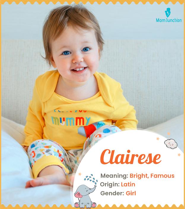 Clairese Name Meaning, Origin, History, And Popularity | MomJunction