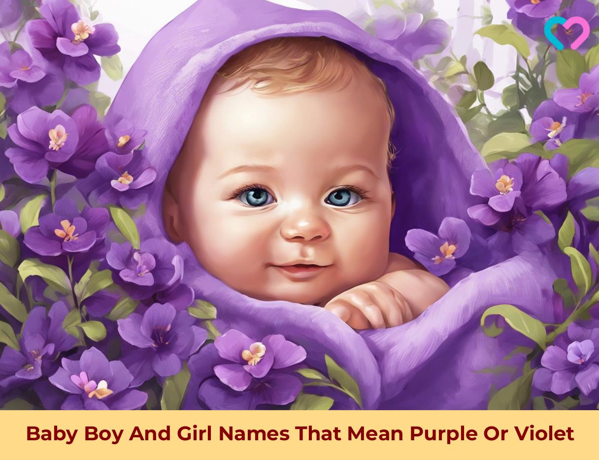 35 Baby Boy And Girl Names That Mean Purple Or Violet